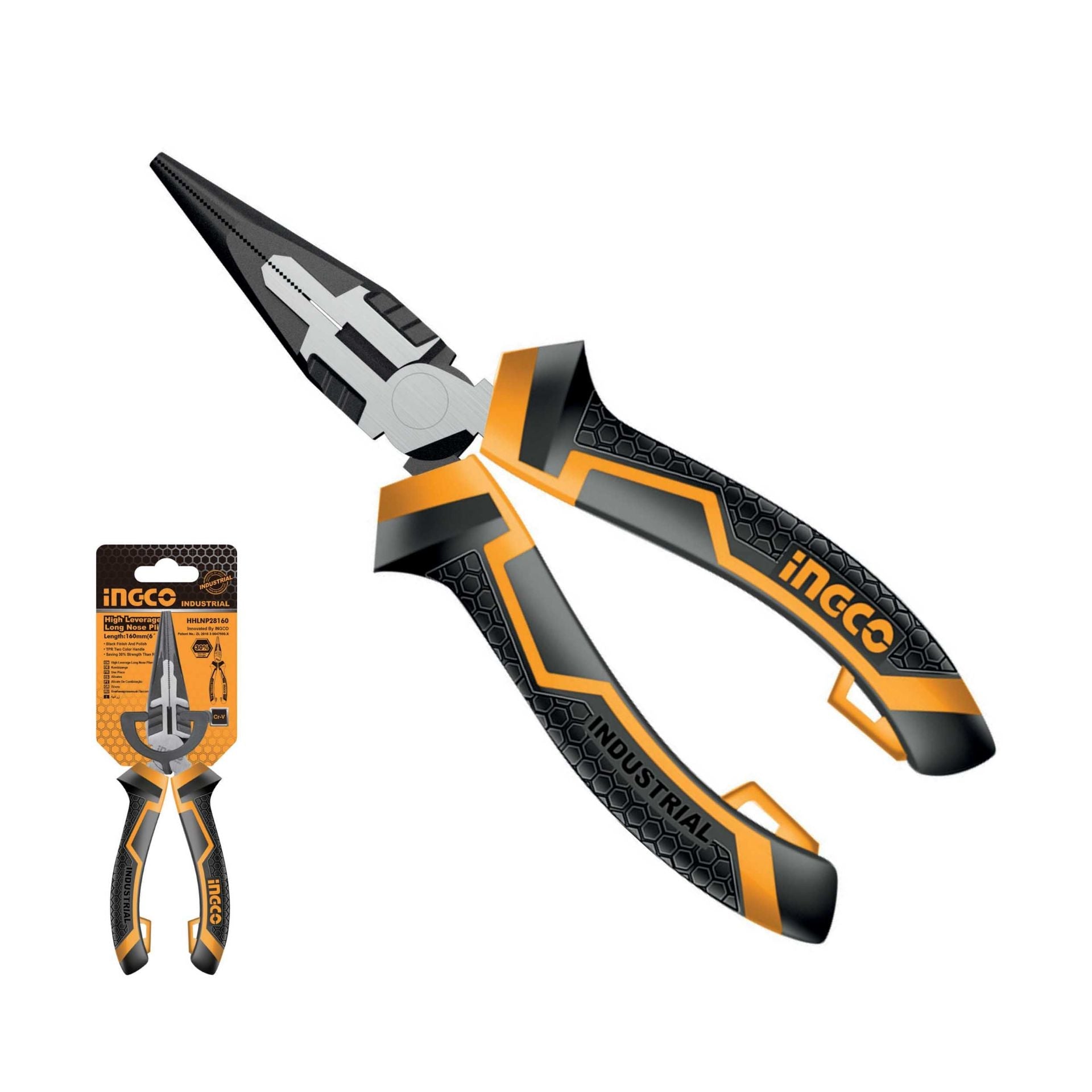 INGCO 160MM LONG NOSE PLIER CVR TPR HANDLE HLNP28168 – SmartEshop.Pk